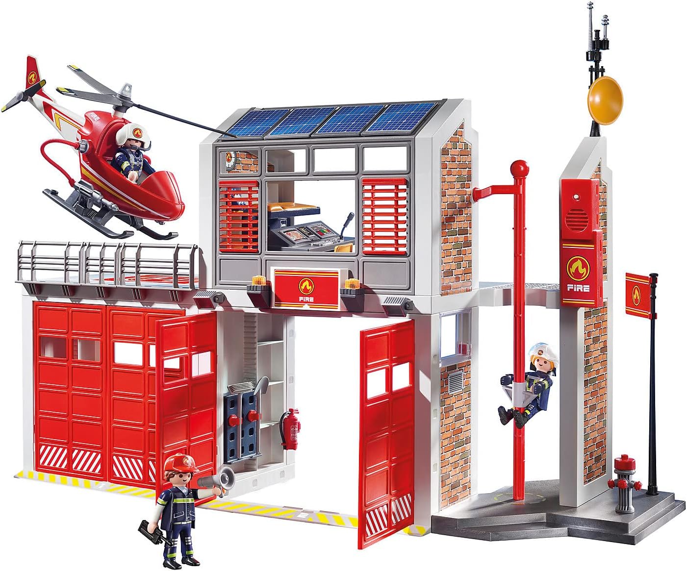 Playmobil Fire Station Sound the Alarm Heroes to the Rescue Detailed ...